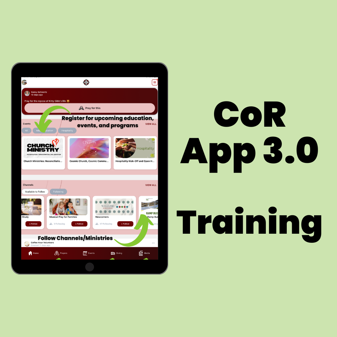 CoR App and Portal Training for Leaders - The Episcopal Church of the ...